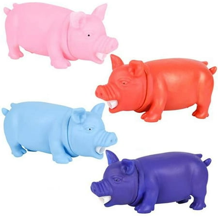 ZHENGBOS Snorting Pig Toys for Kids, Set of 4, Squeeze for Fun Snort ...