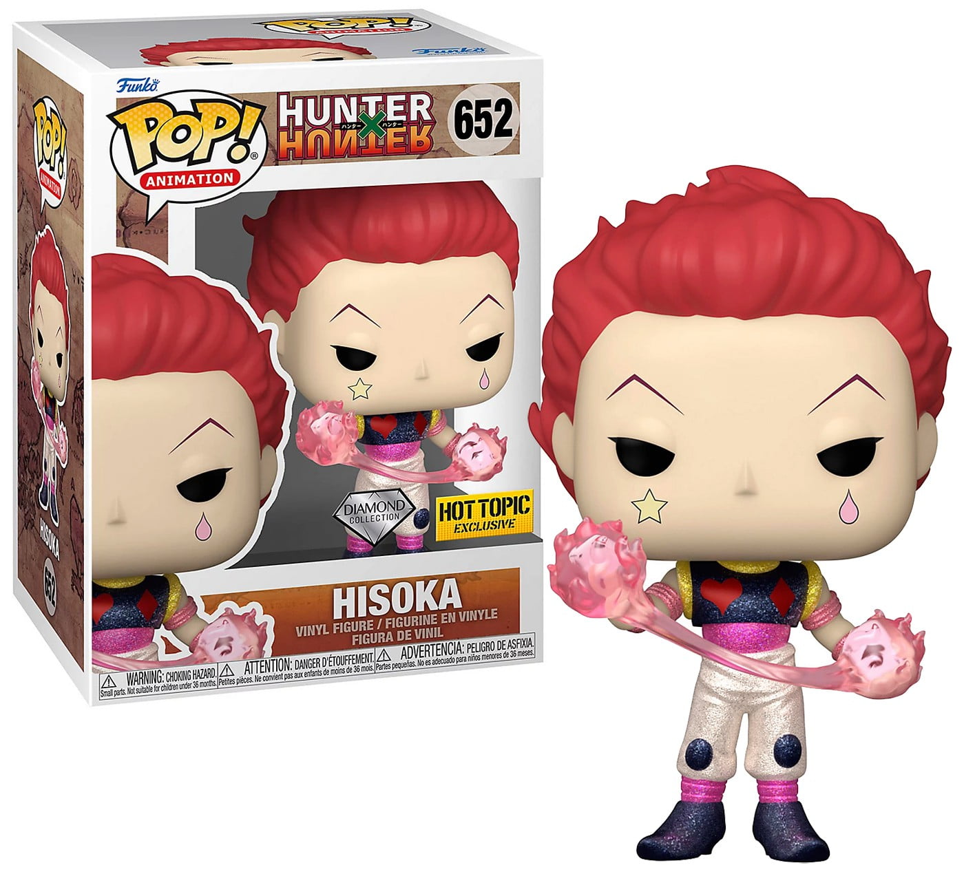 Funko Hunter x Hunter POP! Animation Hisoka Vinyl Figure (Diamond ...