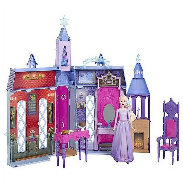 Disney Frozen Arendelle Doll-House Castle (2+ ft) with Elsa Fashion ...