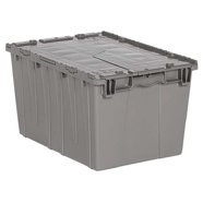 Orbis Attached Lid Container,Gray,Solid,HDPE FP22 GRAY - Walmart.com