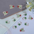 36Pcs 2 Styles Alloy Rhinestone Connector Charms with Enamel Light Gold ...