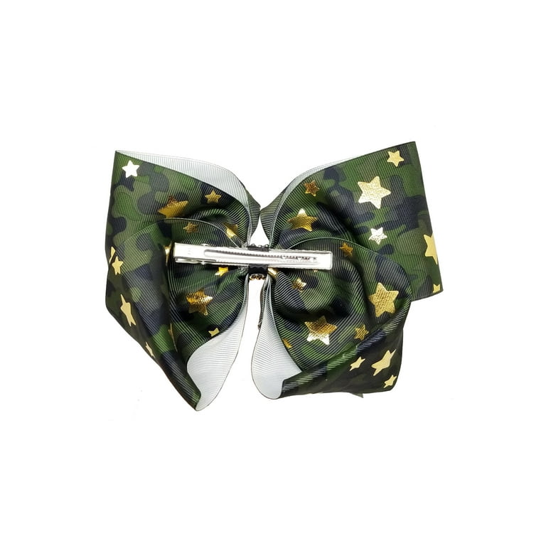Pink Camo Hair Bow Clip Art