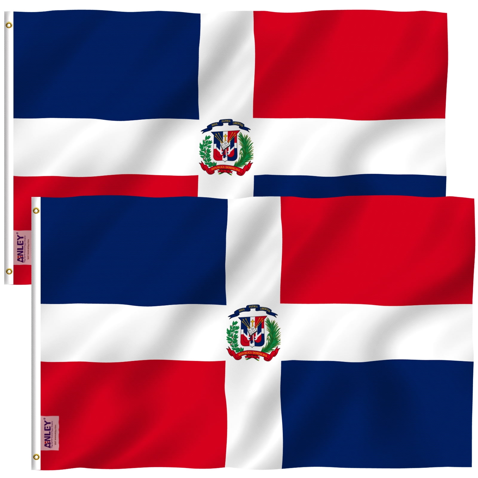 ANLEY Pack of 2 3x5 Foot Dominican Republic Flag - Dominican National ...