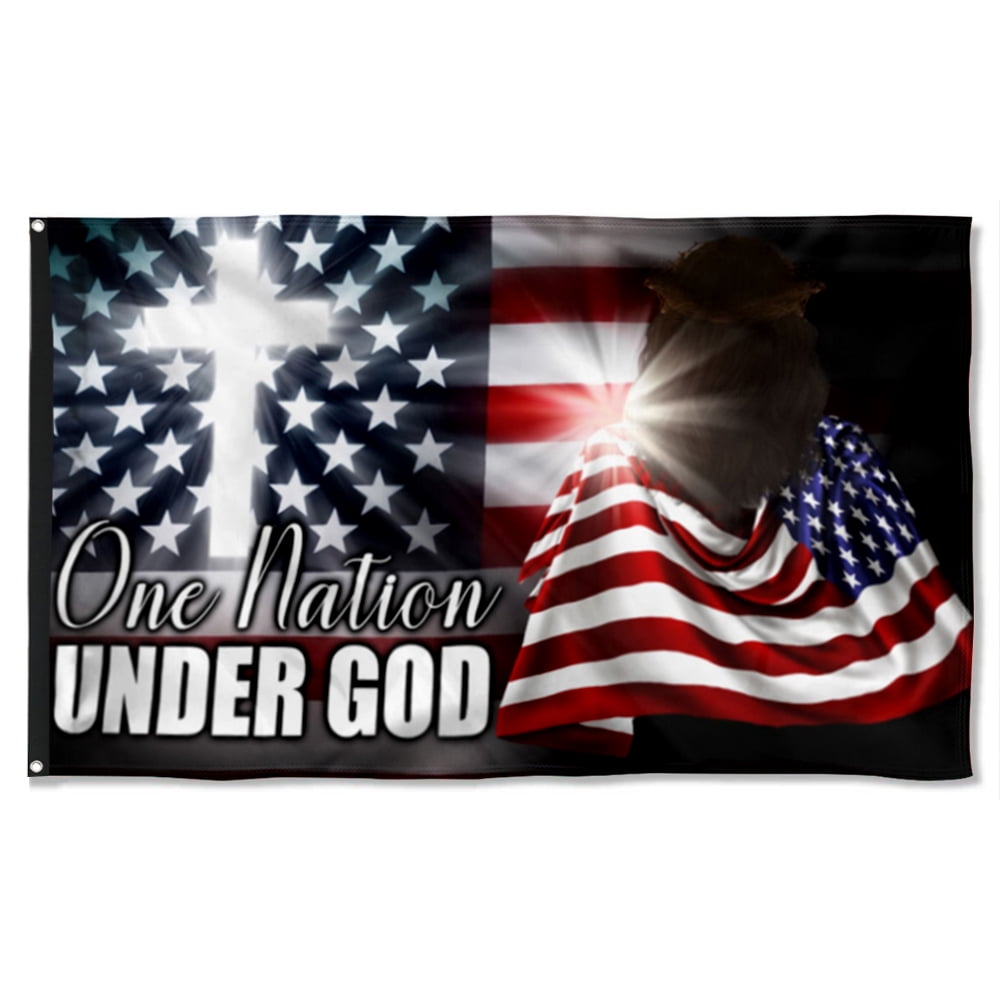 Cayyon Christian Flag 3x5Feet Christian Cross American Grommet Flag One ...