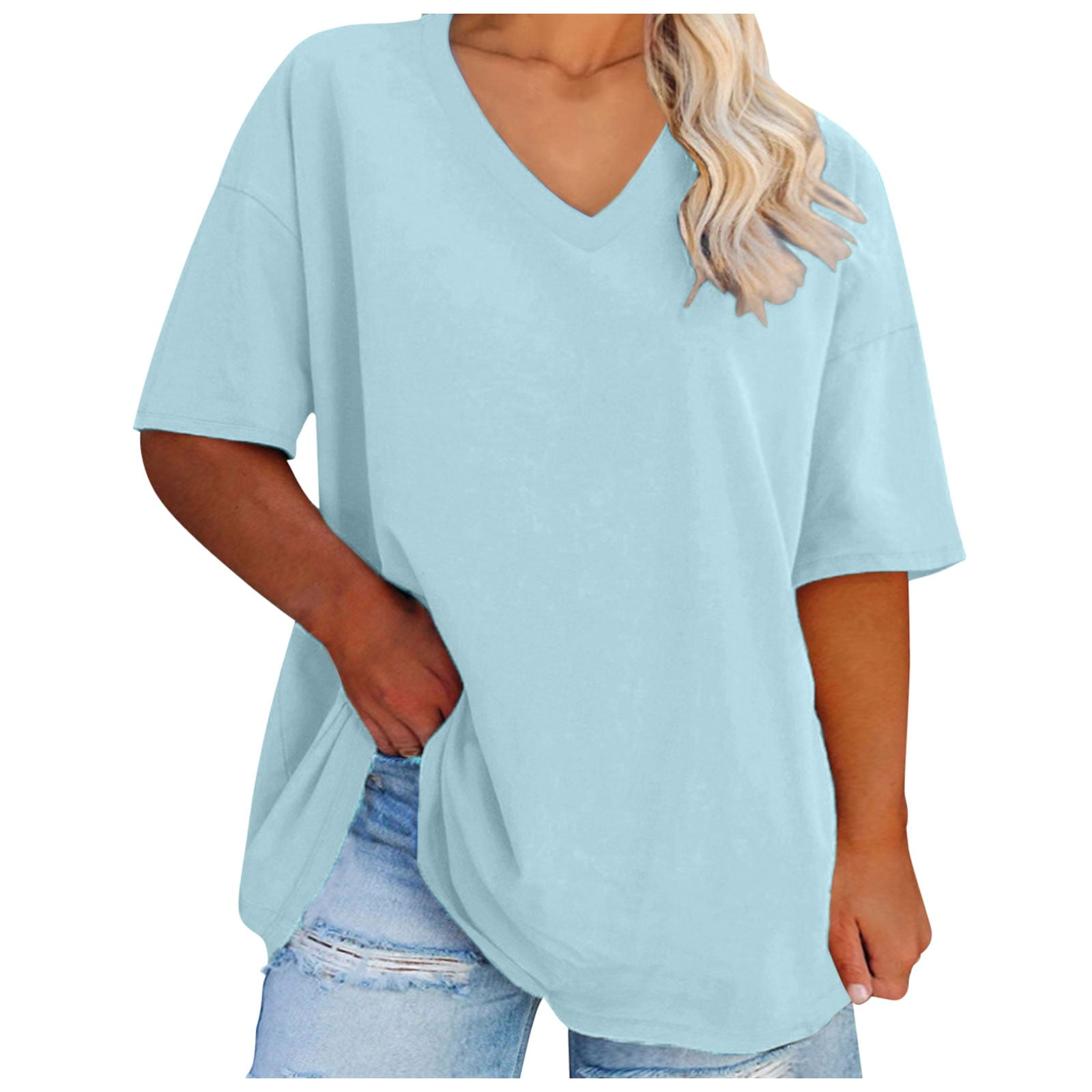 Click here for Homesphere Womens Plus Size V Neck T Shirts Summer... prices