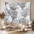 Black Gray Coral Coastal Tapestry for Bedroom Wall Hanging Tapestry ...