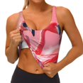 Fuzoiu Cool Flamingos Sunglasses Scene Print Womens Sports Vest U Back