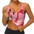 Fuzoiu Cool Flamingos Sunglasses Scene Print Womens Sports Vest U Back