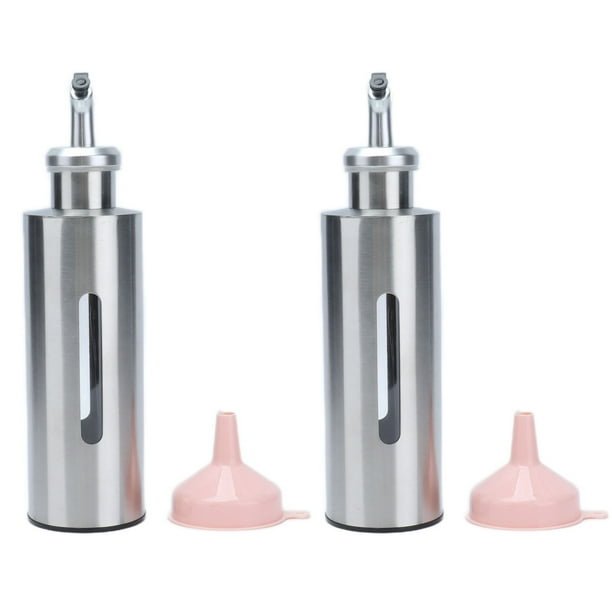 Dispensador de aceite de oliva, botella dispensadora de aceite Dispensador de vinagre inoxidable ...