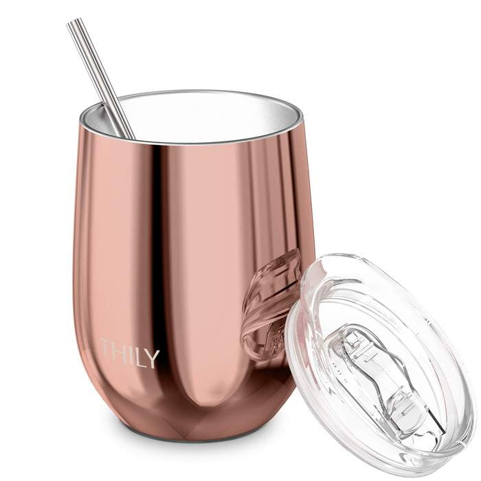 Wine Tumbler Vacuum Insulated Stemless Thily 12 Oz Triple Insulated