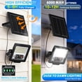 60 watt solar floodlight outdoor waterproof, 7000 lumens 6500 motion ...