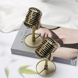 Upgraded Retro Microphone Props Model Vintage Microphone Stage Table ...