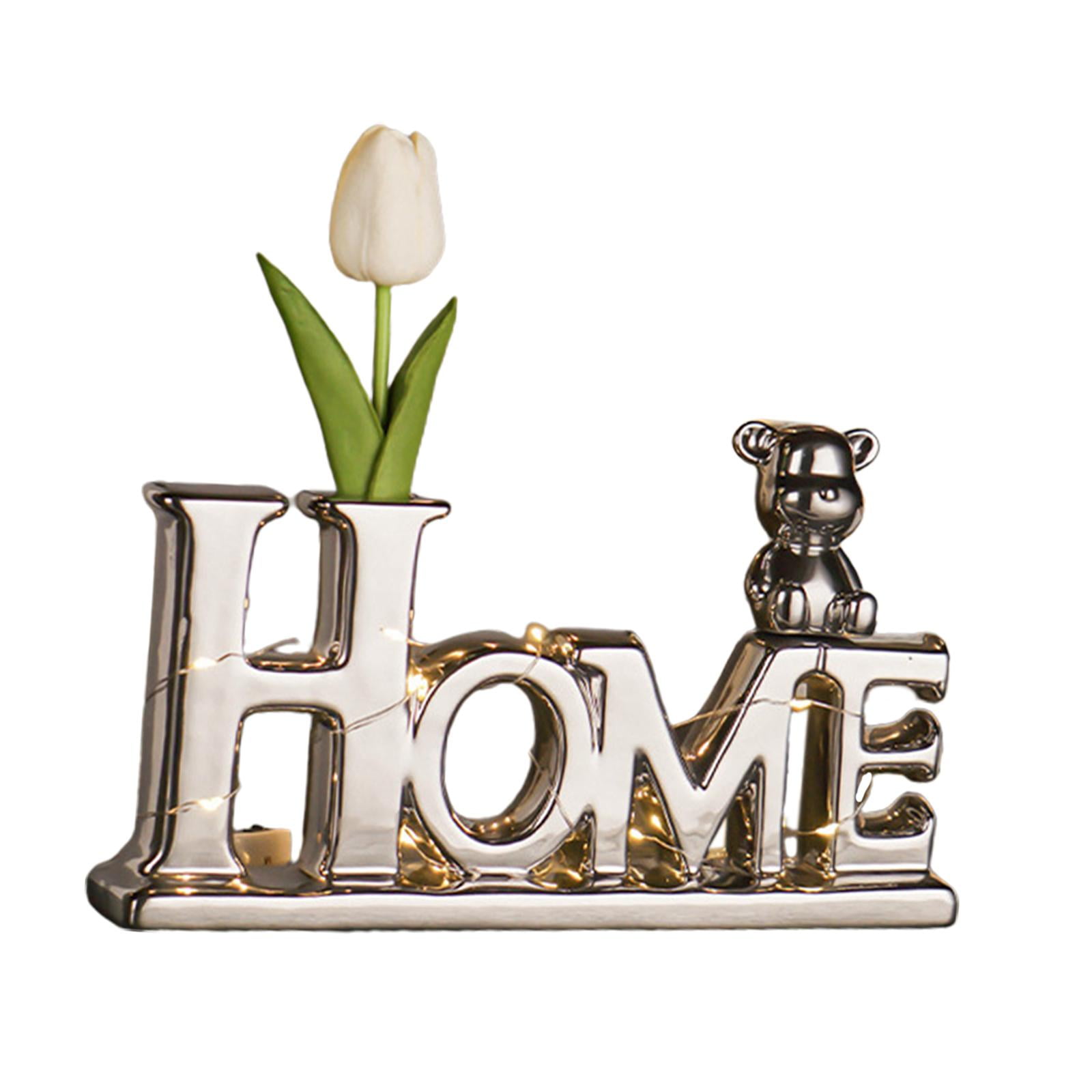 Word Signs for Home Decor Ceramic Block Letters Sign for Shelf Bedroom ...