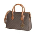 Michael Kors Original Sheila Medium Logo Handbag, Brown Satchel Purse, MK Pattern 35S3G6HS2B-847 ...