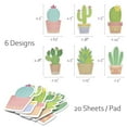 Wrapables Cute Cactus Succulents Sticky Notes, Adhesive Memo Notepads ...