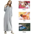 LOFIR Women's Full-Length Zippered Bathrobe with Long Pockets, Soft ...