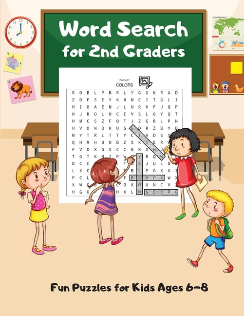Word Search For 2nd Graders : Fun Puzzles for Kids Ages 6-8, Build ...