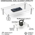2 Pack Clear Acrylic Riser, Display Stand, Large Transparent Monitor ...