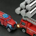 Fire Truck Toy Set, 5 Pack Emergency Rescue Vehicles, Kids Pull Back ...