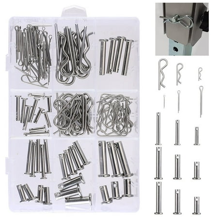 Clevis and Clips Assortment Kit, 122 Pcs M4 M6 M8 Clevis Pins and M1.5 ...