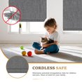 Grey Square Laminated 34.5"W x 72"H Window Roller Shades, Indoor Home ...