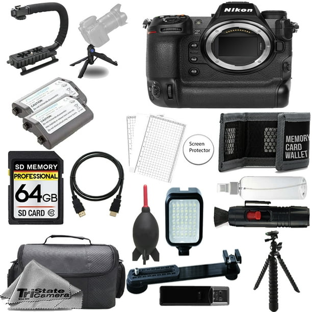 Nikon Z9 Mirrorless Camera (Body) + 64GB + Extra Battery+ LED Flash ...
