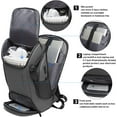 BANGE Adult Commute Backpack Oxford Fabric Solid Print 15.6" Laptop ...