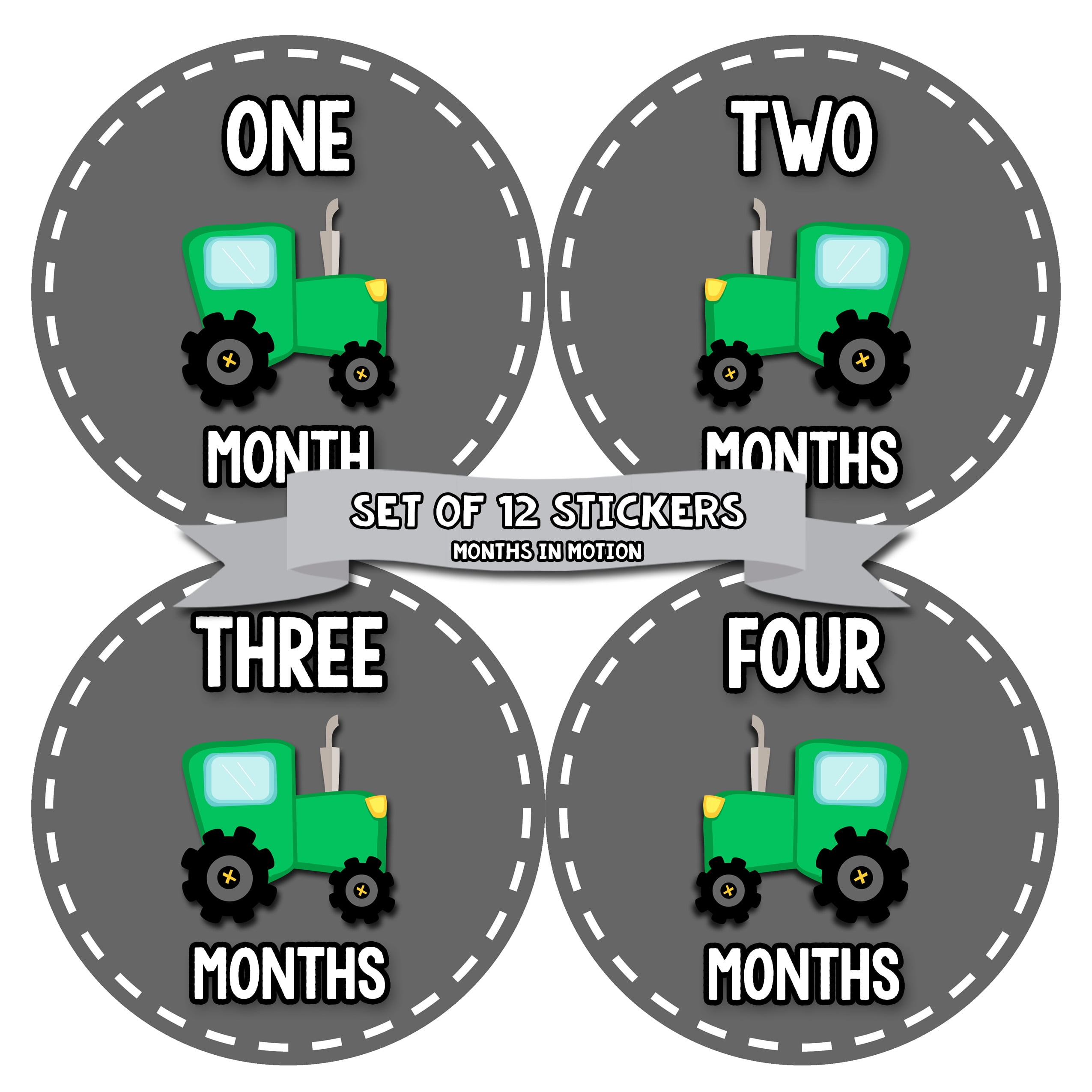 Months In Motion Baby Monthly Stickers - Baby Milestone Stickers ...