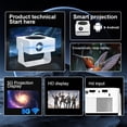 Smart Android Multimedia Projector, 120" Screen, 5G WiFi, HD, Portable ...