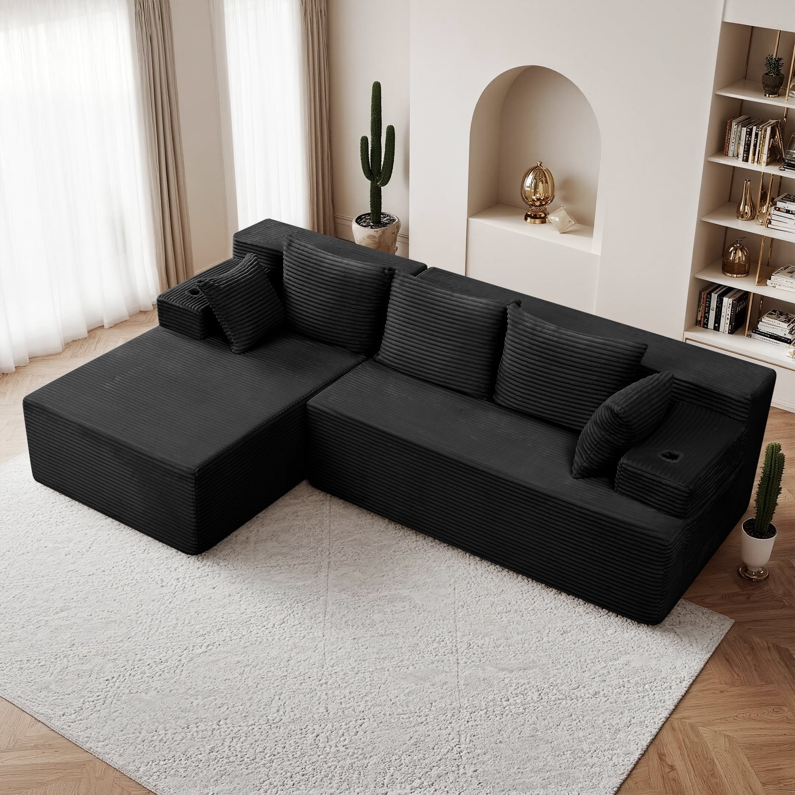 Click here for Gazhome Cloud Sectional Couch With L Shaped Chaise... prices