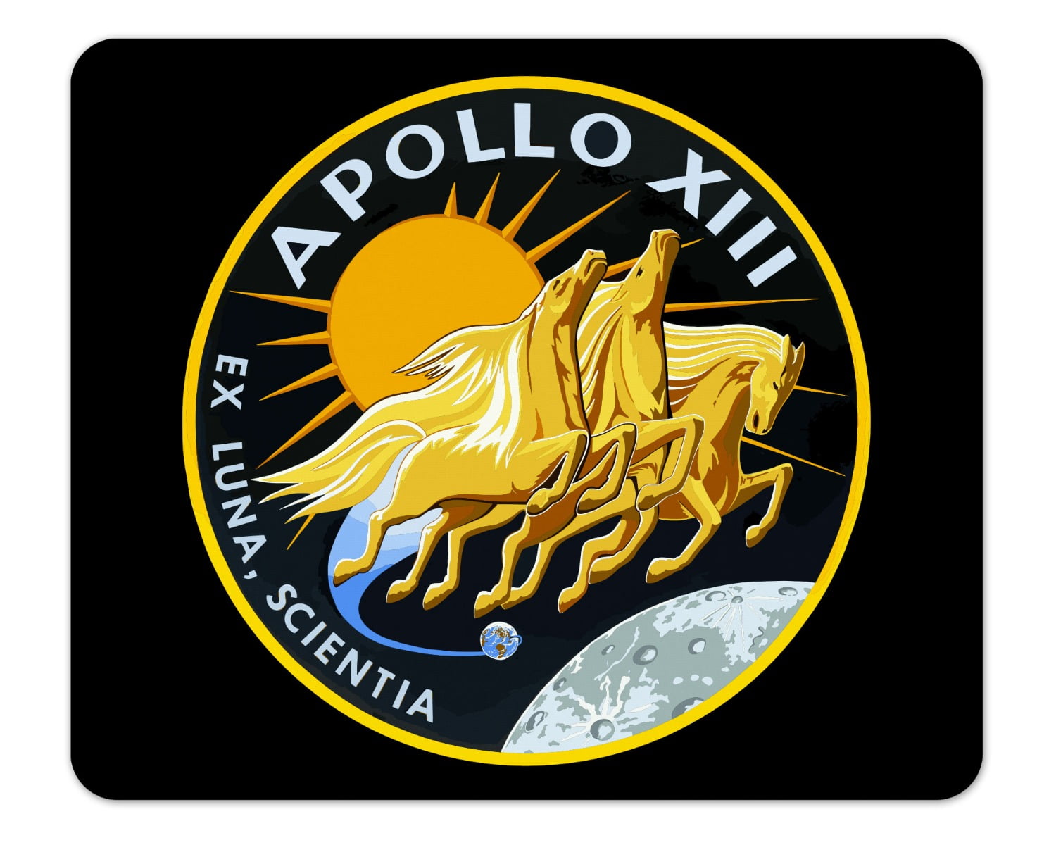 Apollo 13 Mission Logo Mouse Pad 1/8 Thick - Walmart.com