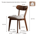 Walnut Dining Chairs Set of 6 – Commercial Grade 400 lbs Capacity, Mid ...