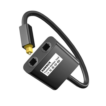 Digital Optical Splitter 1 in 2 Out RAWAUX Toslink Splitter Audio ...