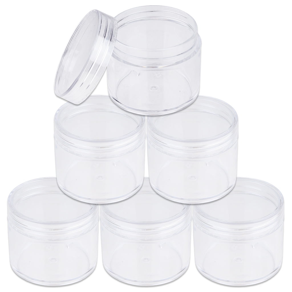 Beauticom 6 Jars High Quality 60 Gram/ML 2 Oz Thick Acrylic Sample ...
