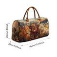 YANDE - 15.7in 1PC Floral Highland Cow Duffle Bag, Padded Canvas ...