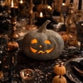Large Glowing Jack O Lantern Pumpkin Decoration with Flickering LED ...
