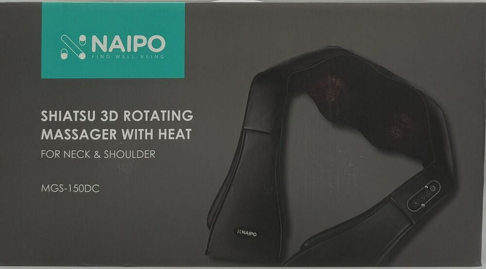 Naipo 3D Rotating Massager Shiatsu Neck and Shoulder with Heat Brand ...