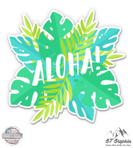 Aloha Tropical Hawaii - 12" Vinyl Sticker Waterproof Decal - Walmart.com