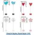 4Pcs 4 Styles Bird/Flower/Heart/Snowflake Stainless Steel Name Card ...