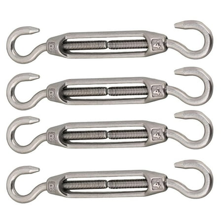 4pcs M8 CC Stainless Steel Rope Tensioner 304 Heavy Silver Construction ...