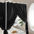 Princess Canopy Bed Curtains with Top Ties - Windproof & Lightproof for ...