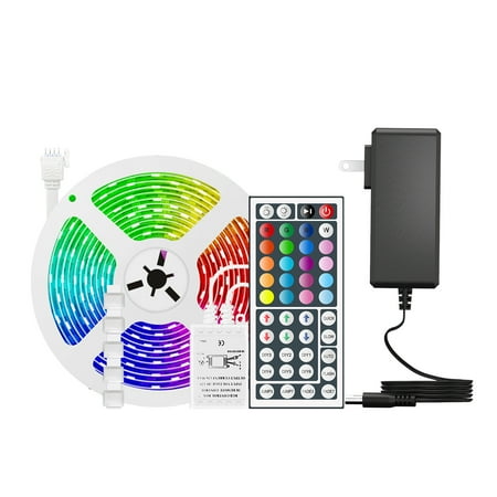 Led Strip Lights 16.4Ft. Rgb 150 Leds Lights with 44 Keys Ir Remote 20 ...