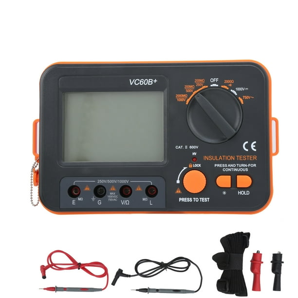 Digital Megohmmeter,VC60B+ Megohmmeter Sound Light Insulation ...
