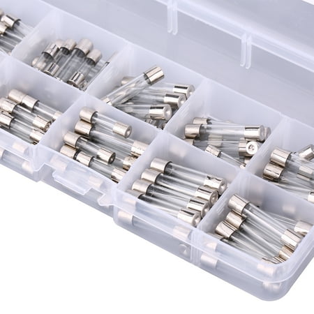 Fugacal Fuse Tube Assorted Kit, Assortment Glass Fuse Tube, 5*20mm 6 ...