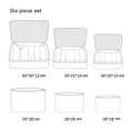 Travel storage six-piece luggage clothing waterproof organizer ...