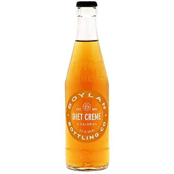 Boylan Bottling Pure Cane Sugar Soda Pop, Diet Cream Soda, 12 oz Glass ...