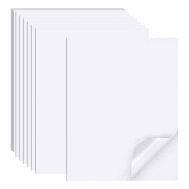 Qtmnekly Inkjet Printable Sticker Paper, 21cm x 30cm Matte Sticker ...
