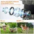 CAMPARK 48MP 4K Solar Trail Camera with Outdoor Panel, Infrared Night ...