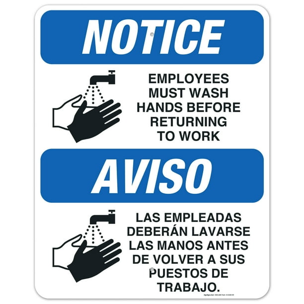 Hand Wash Sign Spanish