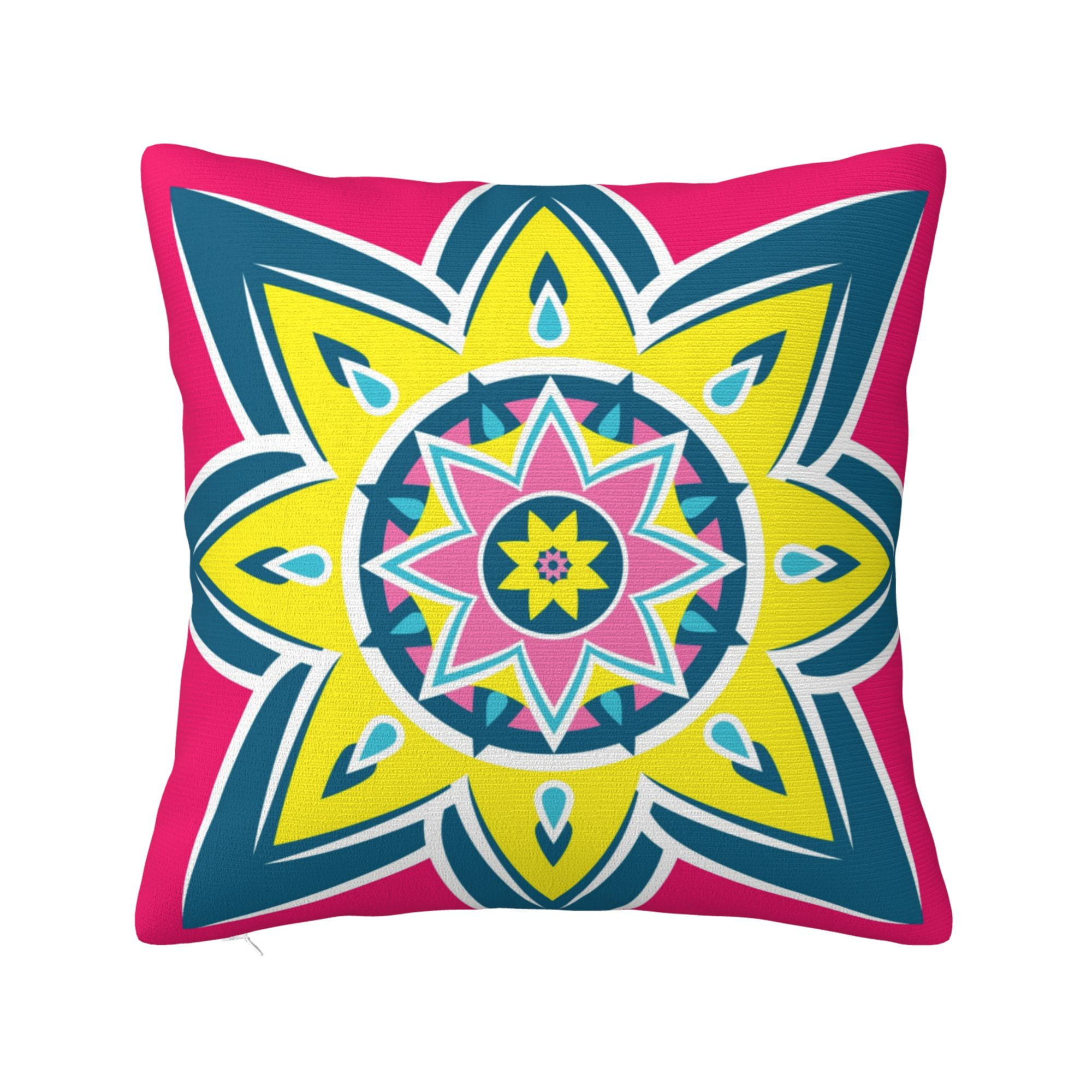 ZICANCN Round Floral Leaves Decorative Throw Pillow Covers, Bed Couch ...